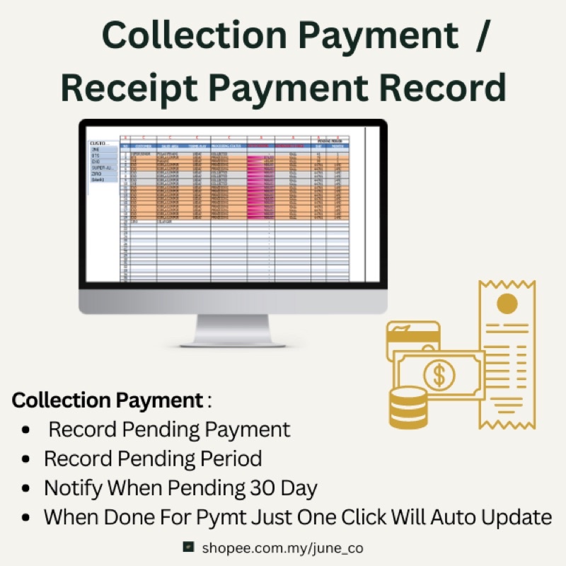 COLLECTION PAYMENT RECORD RECEIPT PAYMENT TEMPLATE ACCOUNT TEMPLAT ...