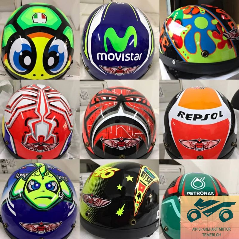 Original MHR III Helmet Half Special Edition Vale Shark Turtle Movistar ...