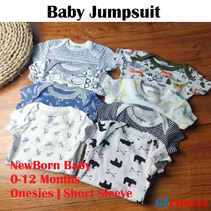 0-9 Months Baby Jumpsuits / One Piece with short sleeves / Pajama ...