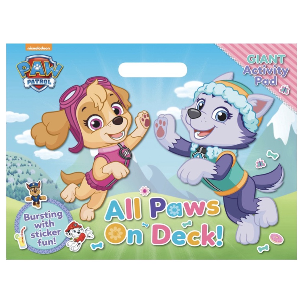 PAW Patrol All Paws on Deck Giant Colouring Pad with 40 stickers & 47 ...