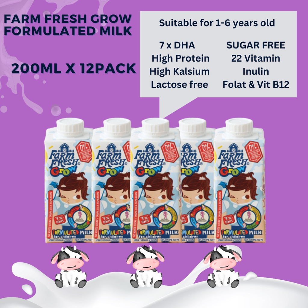 Farm Fresh UHT Milk 12 boxes X 200ml Chocolate/ Susu Segar UHT 200ml ...