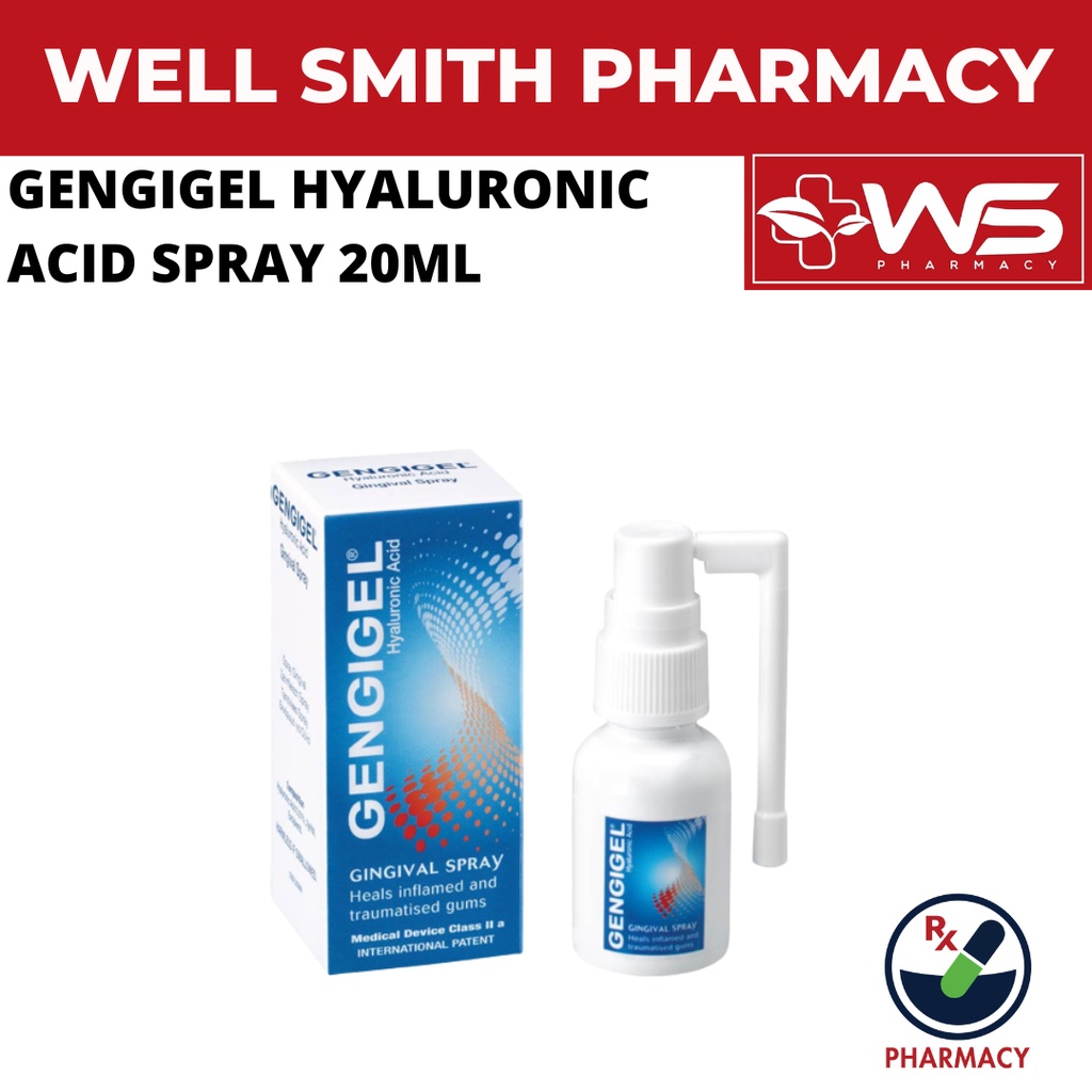 GENGIGEL HYALURONIC ACID SPRAY 20ML (MOUTH ULSERS, GUM INFLAMMATION AND ...