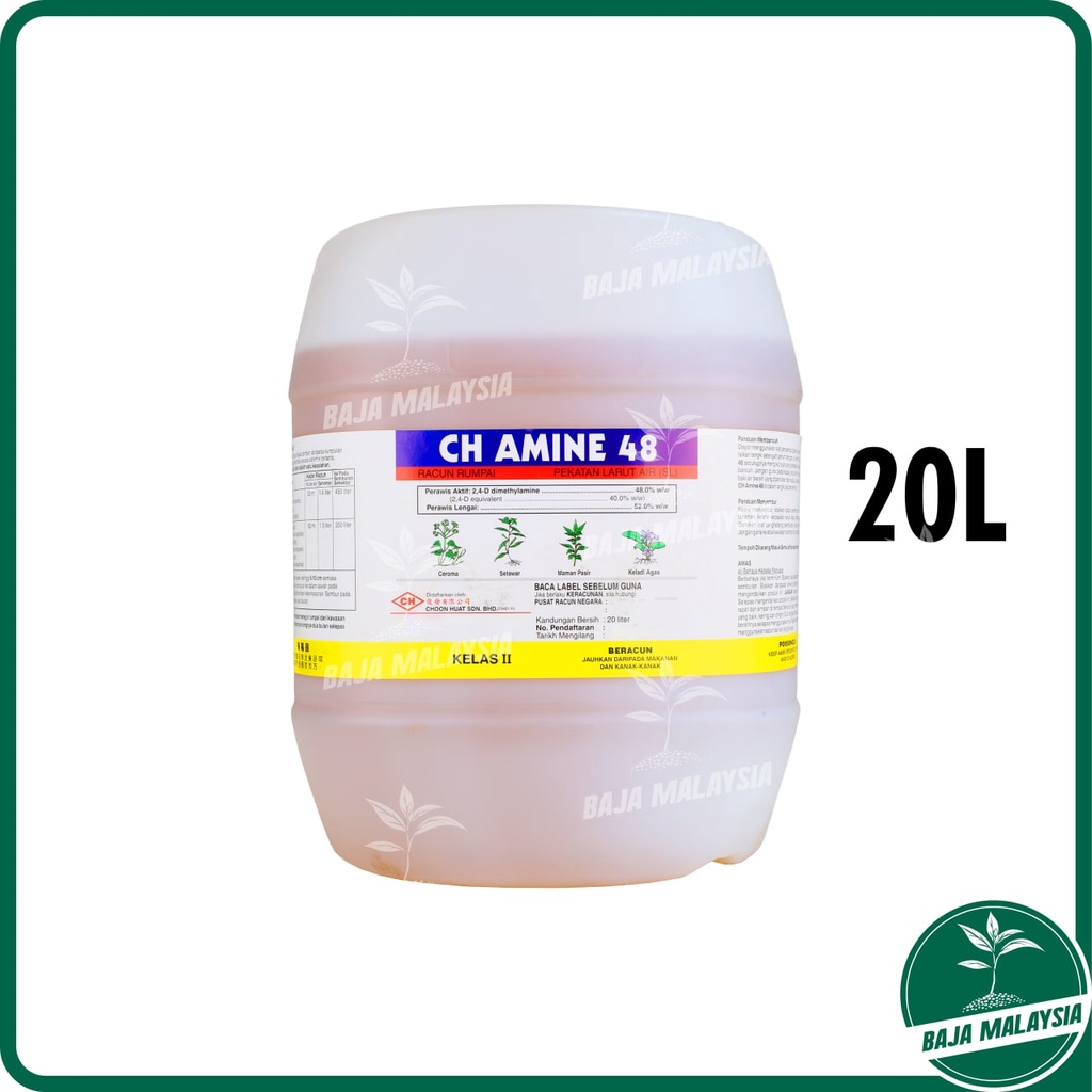 CH Amine 48 20 Liter 2, 4-D-dimethylamine 48% Racun Rumpai Rumput ...