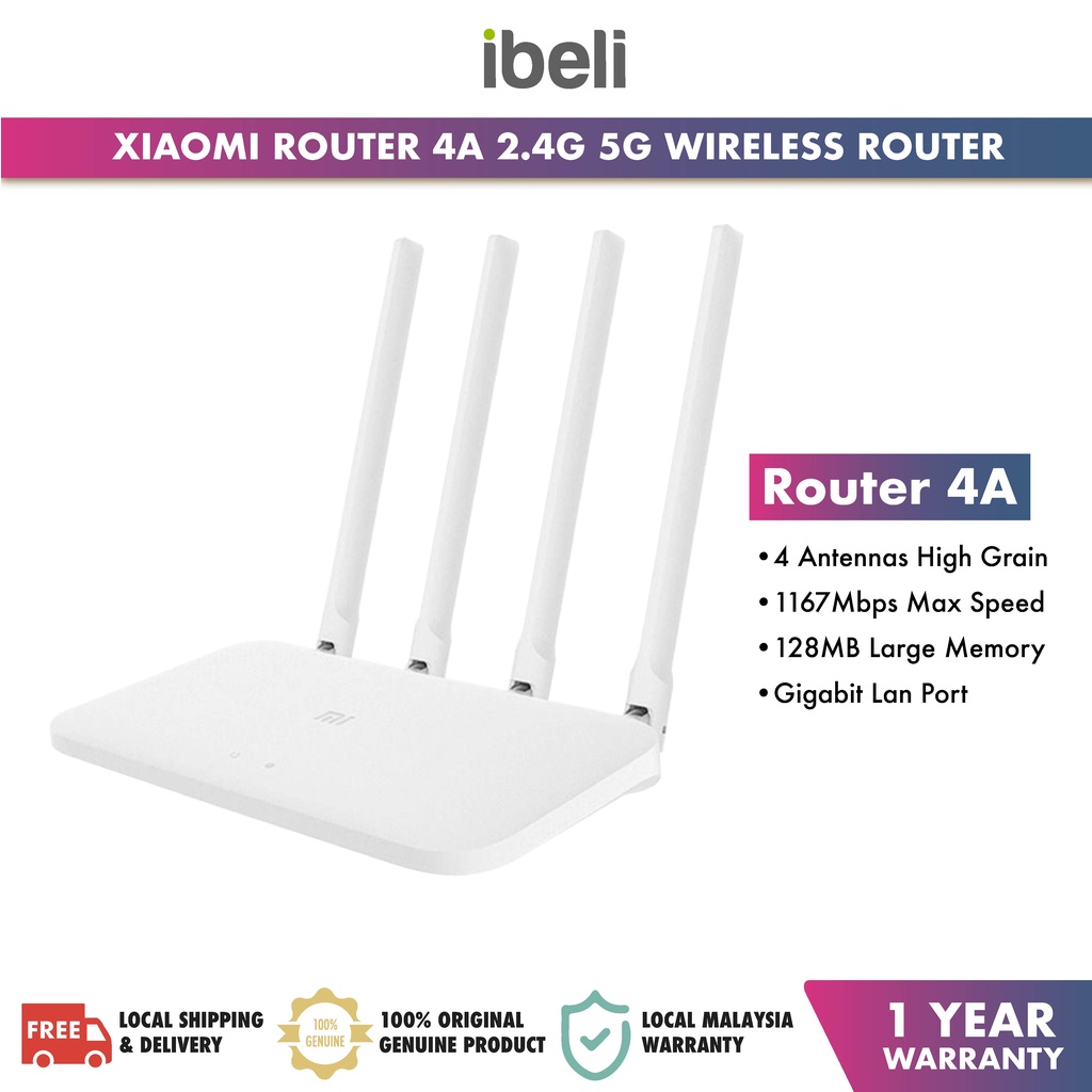 Xiaomi Router 4A 1167Mbps 2.4G 5G Dual Band Wifi Wireless Router with 4 ...