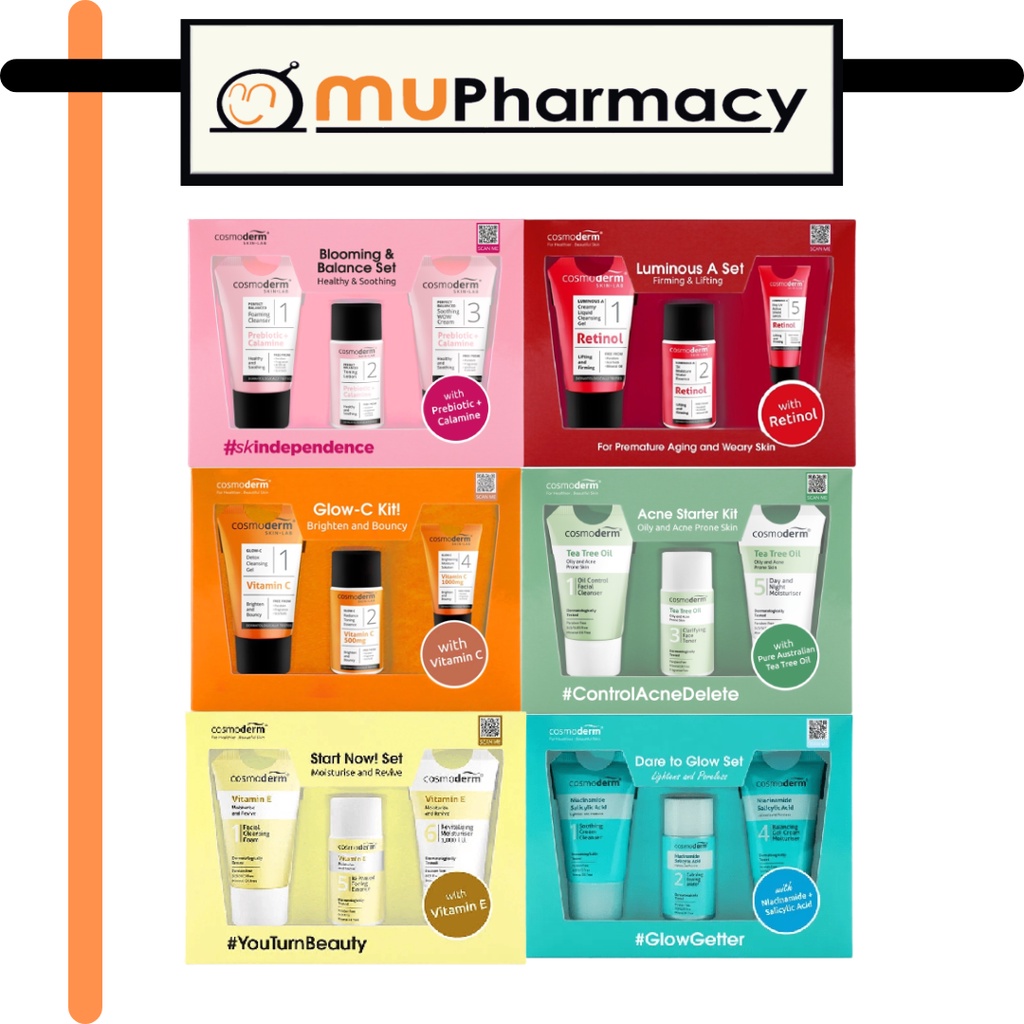 Cosmoderm Skin Care Set (Radiant&Clear/Acne Starter Kit/Dare to Glow ...
