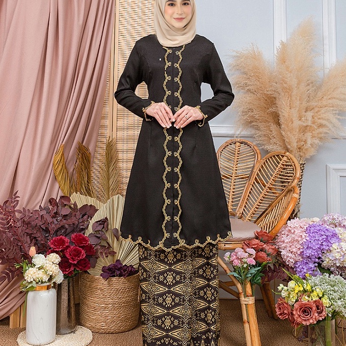 Baju Kebarung Modern Kebarung Labuh Nikah/Tunang KEBARUNG SONGKET TABUR ...