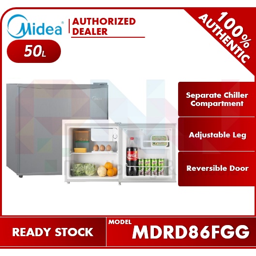 Midea 50L Mini Bar Fridge MDRD86FGG | Shopee Malaysia