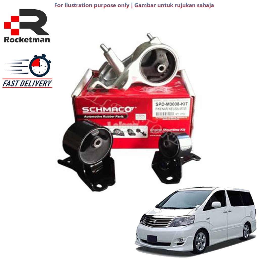 SCHMACO ENGINE MOUNTING SET TOYOTA ALPHARD VELLFIRE 3.0 V6 MNH10 ...