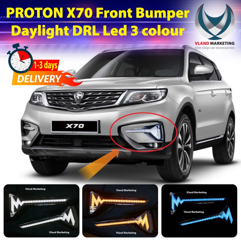 PROTON X70 Running Fog Lamp Cover DRL Daylight LED 3 Colour - LIGHTNING ...