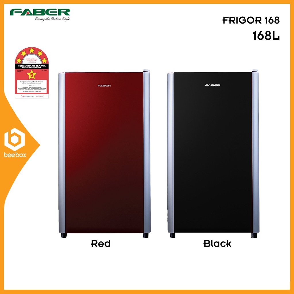 Faber FRIGOR 168 Single Door Glass Finish Refrigerator 168L - 5 Star ...
