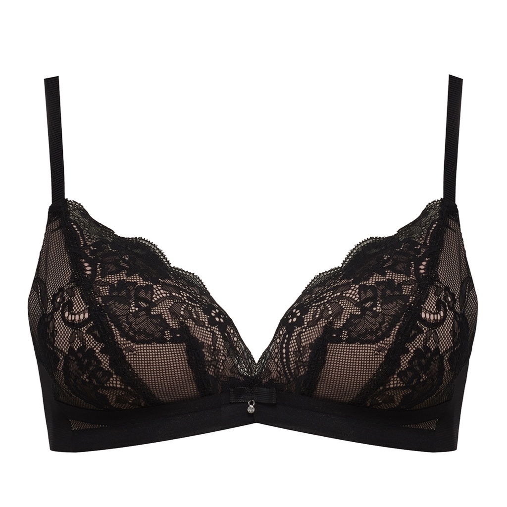 XIXILI JADZIA CONTRAST LACE STRAPPY WIRELESS BRA | Shopee Malaysia