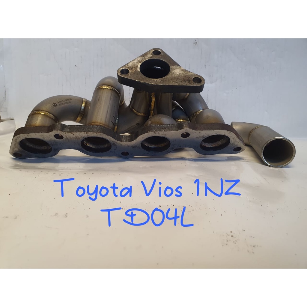 Vios 1NZ TD04L / IHI Turbo Down Custom style Turbo Manifold | Shopee ...