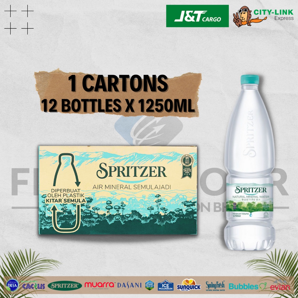 Spritzer Mineral Water 1 carton (12 x 1250ml) with FAST COURIER SERVICE ...