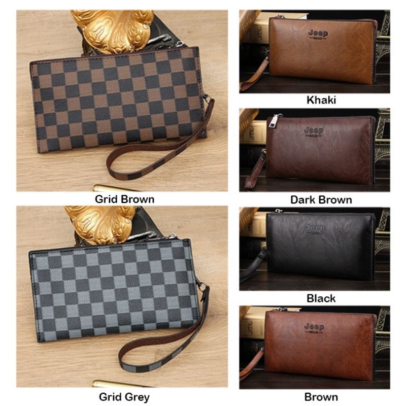 Jeep Buluo Men's Long Zip Wallet long wallet purse dompet beg duit ...