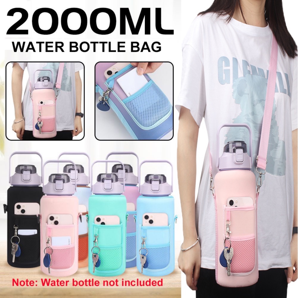 2L Water Bottle Covers Large Capacity Motivational sling bag bottle bag ...