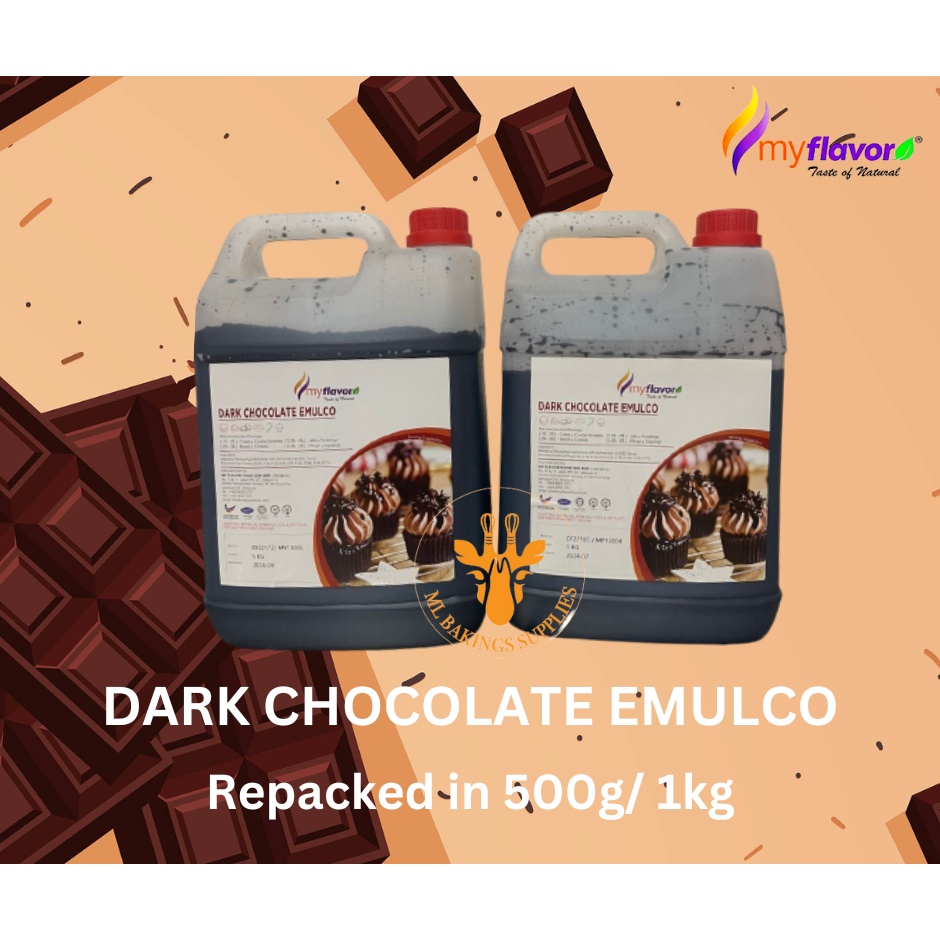 MYFLAVOR DARK CHOCOLATE EMULCO / CHOCOLATE PASTE 500G & 1KG | Shopee ...