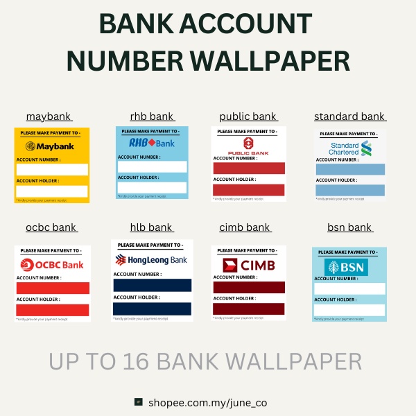 BANK ACCOUNT NUMBER WALLPAPER BBANK ACCOUNT NUMBER TEMPLATE | Shopee ...