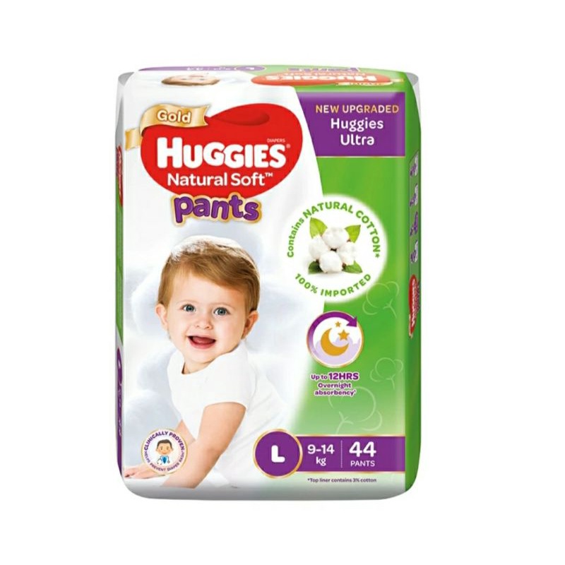 Huggies Ultra Natural Soft Pants L44 | Shopee Malaysia