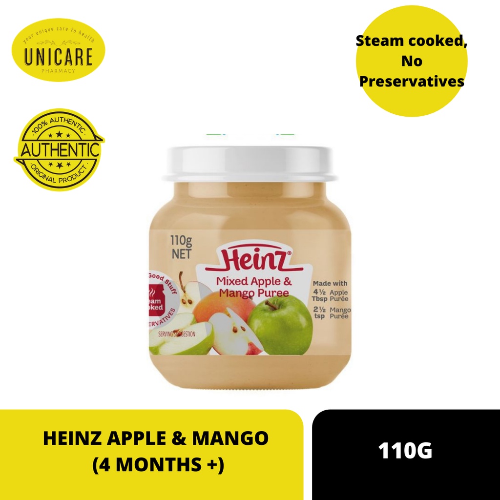 HEINZ APPLE & MANGO 110G (4 MONTHS+) | Shopee Malaysia