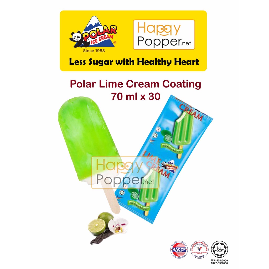 Polar Ice Cream 70ml x 30 pcs Water Ice & Milk Stick Vanilla Ice Cream ...