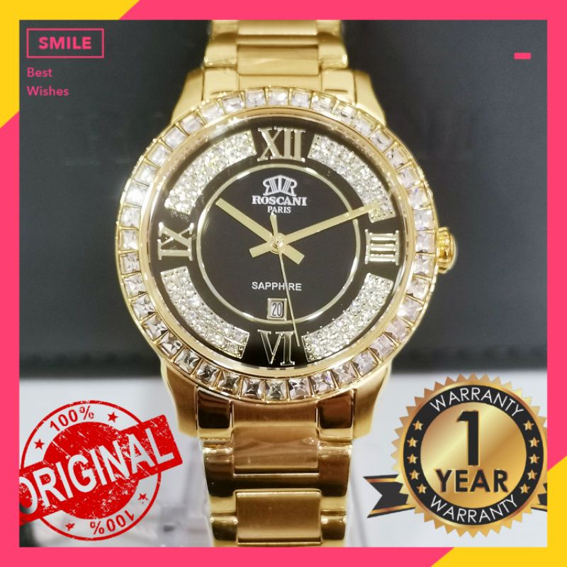 Original Roscani Ladies Watch Sapphire Gemstone E40 | Shopee Malaysia