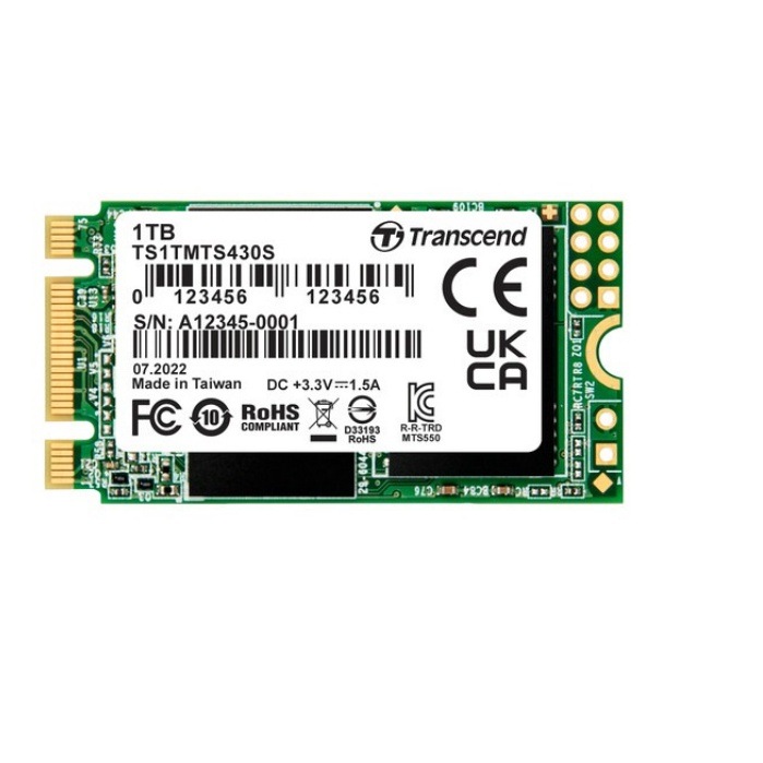 Transcend 1TB M.2 2242 SSD 430S, TLC 3D NAND w/Dram Cache (TS1TMTS430S ...