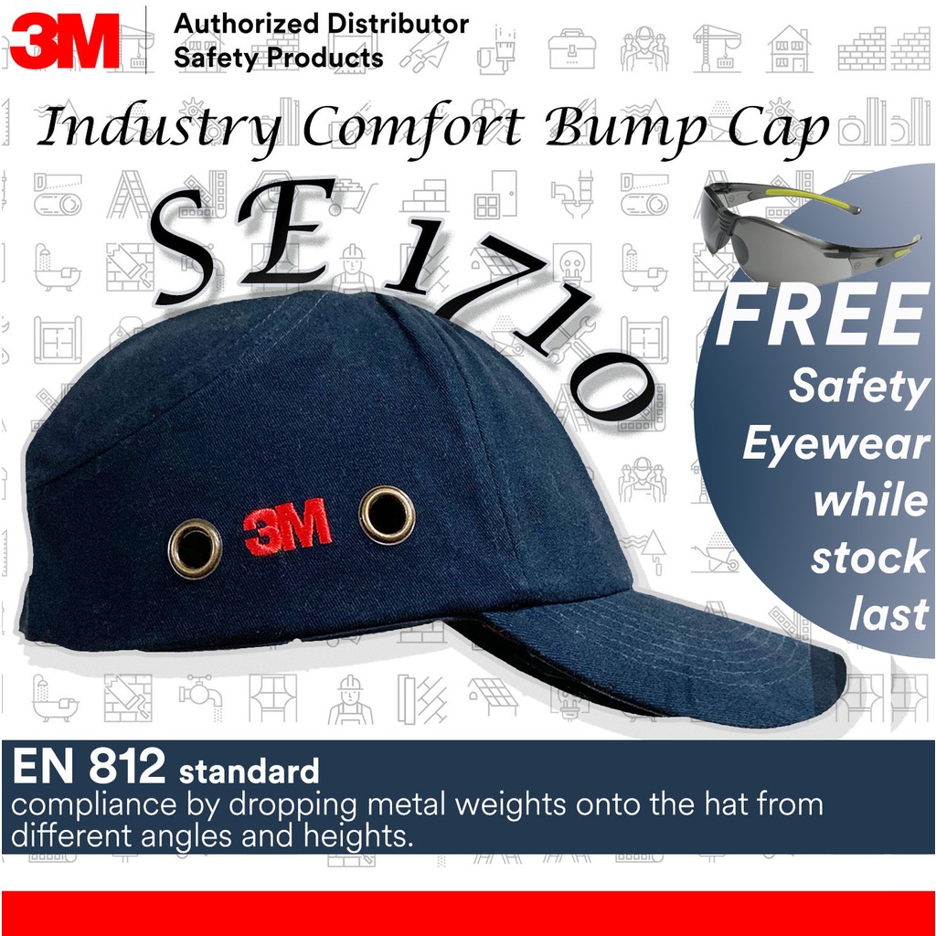 3M SE1710 Bump Cap / Navy Blue / Black Colour / 3M Safety Bump Cap ...