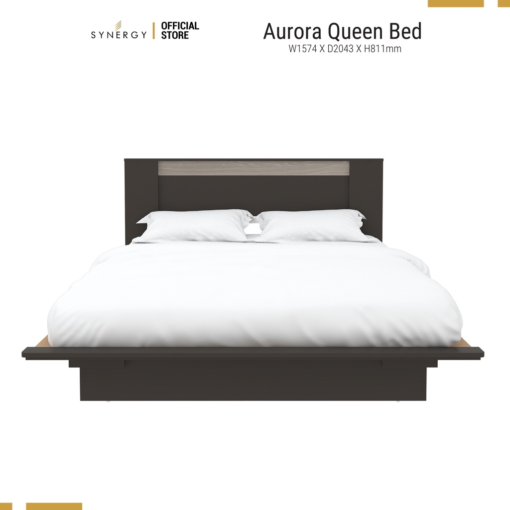 Aurora Collection Queen Bed Frame Platform Bed Japanese Zen Queen Bed ...
