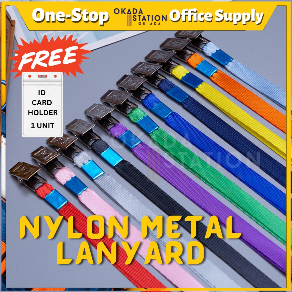 OKADA Nylon Lanyard Metal Clip Event Landyard Organizer Office ...
