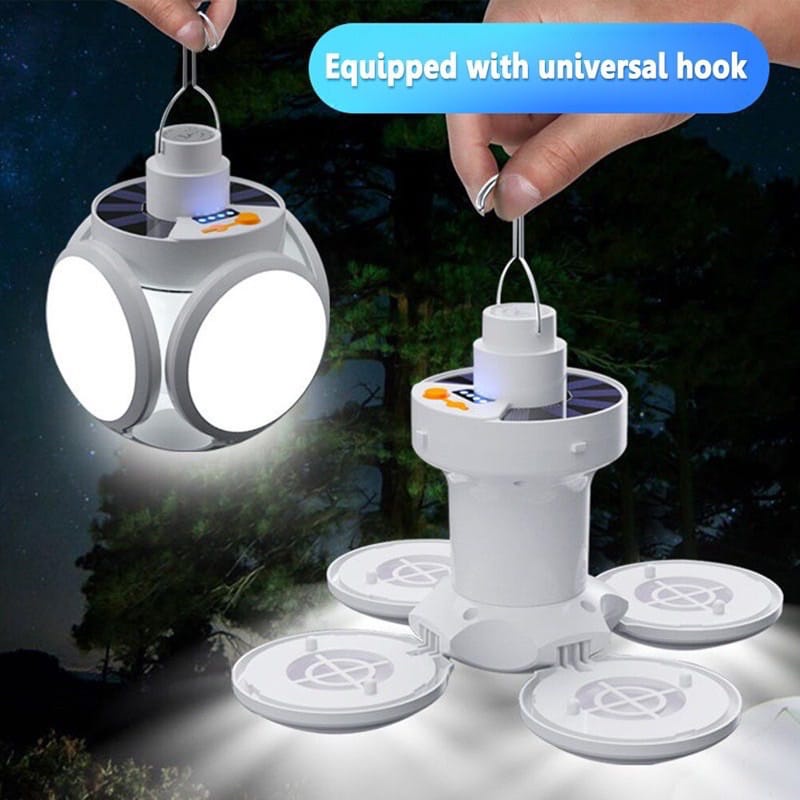 Foldable Solar Camping Lamp Rechargeable LED Lights I Portable Folding ...
