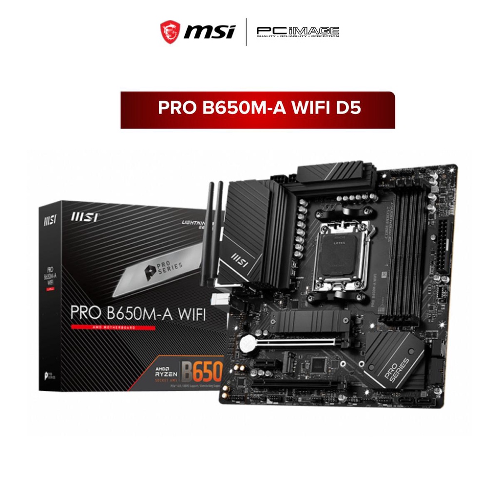 MSI PRO B650M-A WIFI AMD AM5 DDR5 mATX MOTHERBOARD | Shopee Malaysia