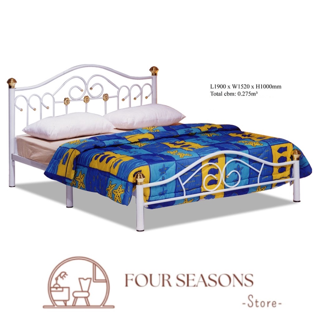 [1 katil 1 order] Queen Bed Metal Bed Frame/Double Bed/Bedroom ...