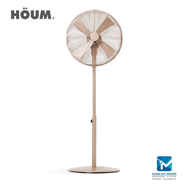 Houm 3 Speed Setting Gold Color Stand Fan 16 inch | Shopee Malaysia