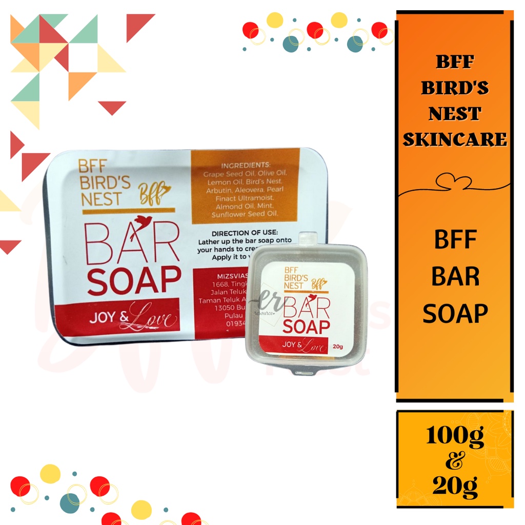 DUO BFF BIRD'S NEST BAR SOAP JOY AND LOVE SABUN SARANG BURUNG | Shopee Malaysia