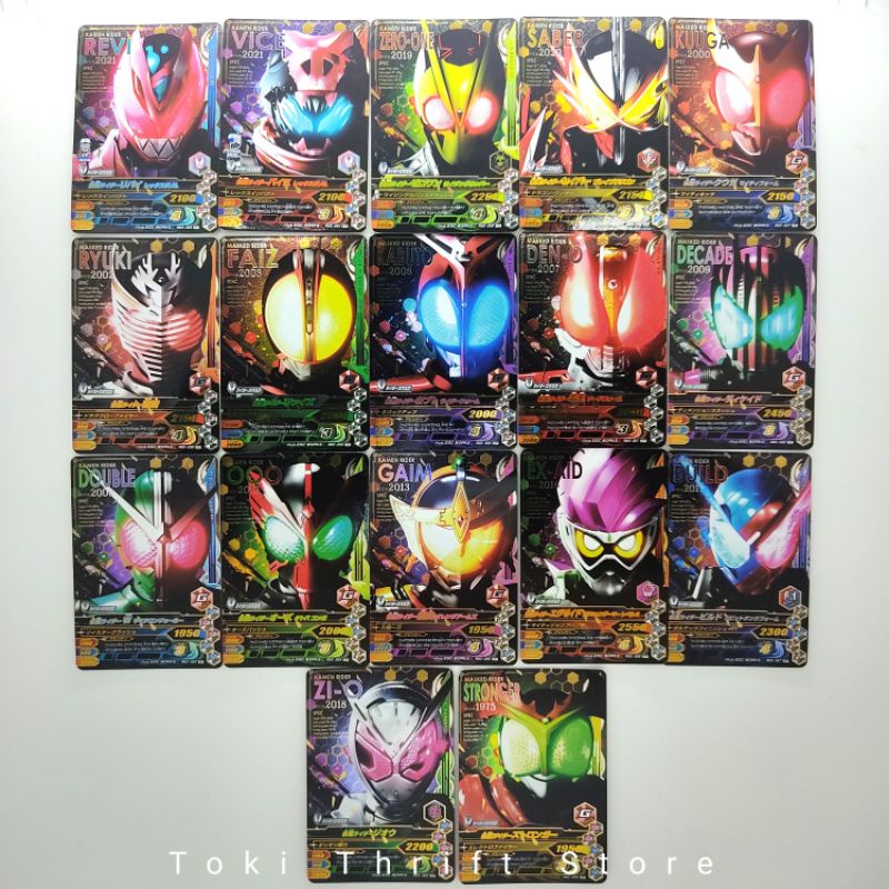 Ganbarizing Card Kamen Rider Revice Remix Series 3 /Saber/Zero One/Ryuki/Faiz/Decade/Kabuto ...