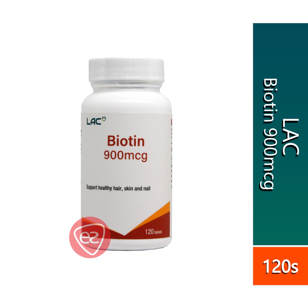 LAC BIOTIN 900MCG TABLETS 120S (NEW IMPROVED | PREVIOUSLY KNOWN AS GNC ...