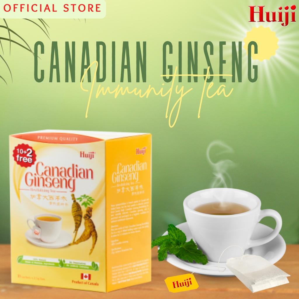 Huiji Canadian Ginseng Revitalising Tea (10 + 2 sachets) | Shopee Malaysia