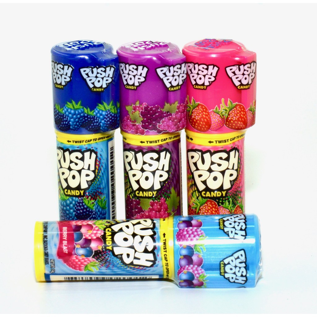 1 Pc Push Pop Candy Lollipop Assorted Fruit Flavours HALAL (LOCAL READY ...