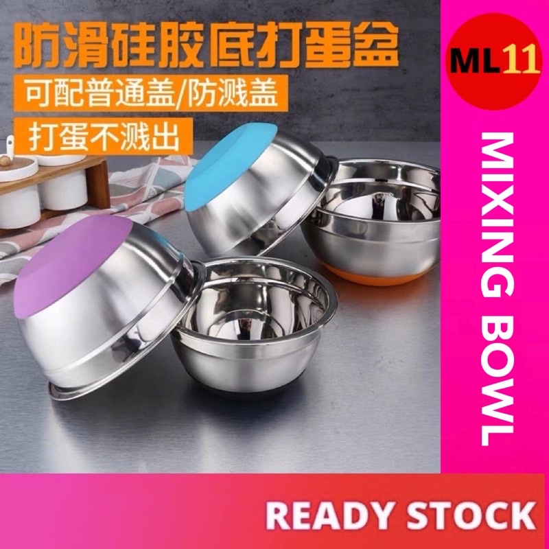 Stainless Steel Mixing Bowls With Lids / Stainless Steel Salad Bowl Set ...
