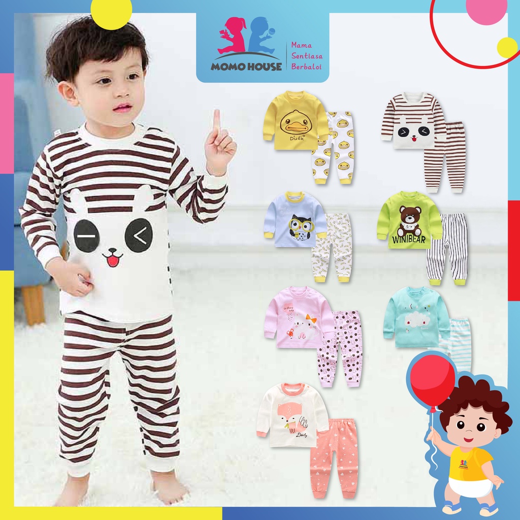 Newborn Pyjamas Baby Sleepsuit Long Sleeve Set (BM003) | Shopee Malaysia