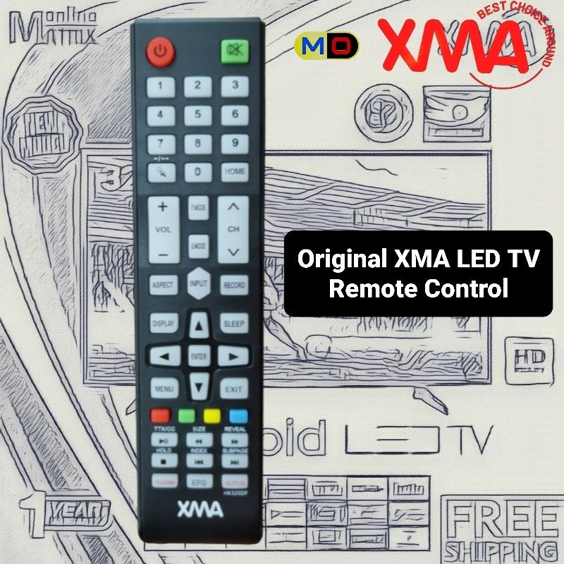 XMA Original LED TV Remote Control | Shopee Malaysia