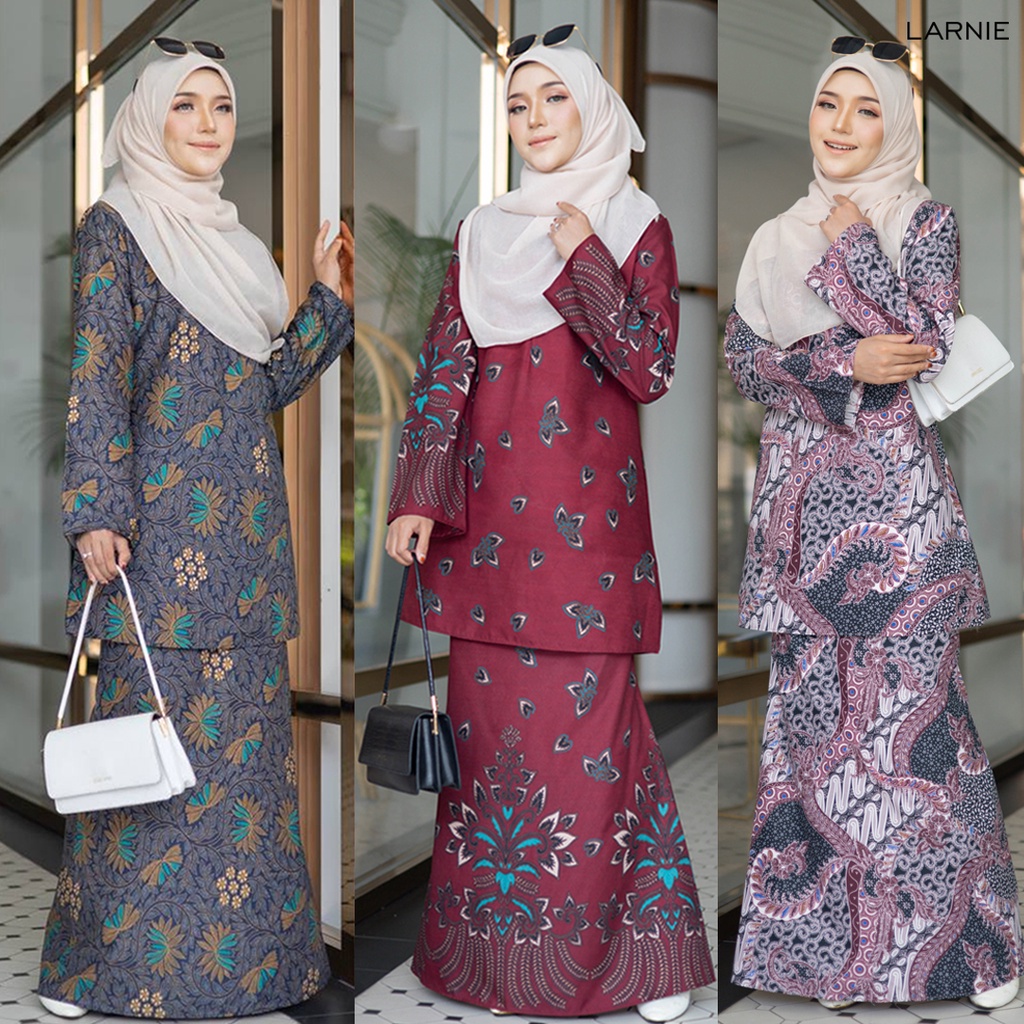 BAJU KURUNG MINI COTTON CORAK BATIK IRONLESS READY STOK MUSLIMAH MURAH ...