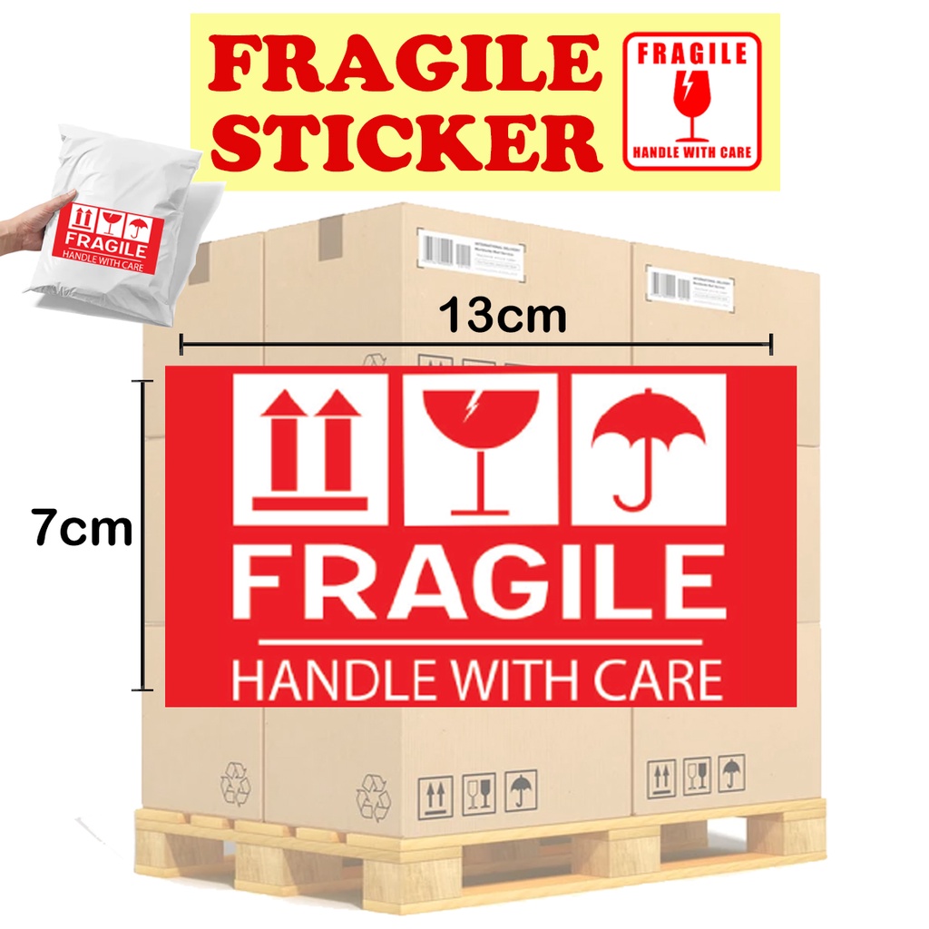 Fragile Sticker / Sticker Warning Label / Sticker Mudah Pecah / Sticker ...