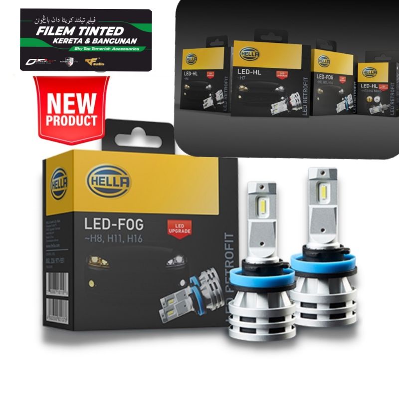 HELLA Retrofit LED Headlight Bulb Set H1/H3/H4/H7/H8/H11/HB3/HB4/H16 ...