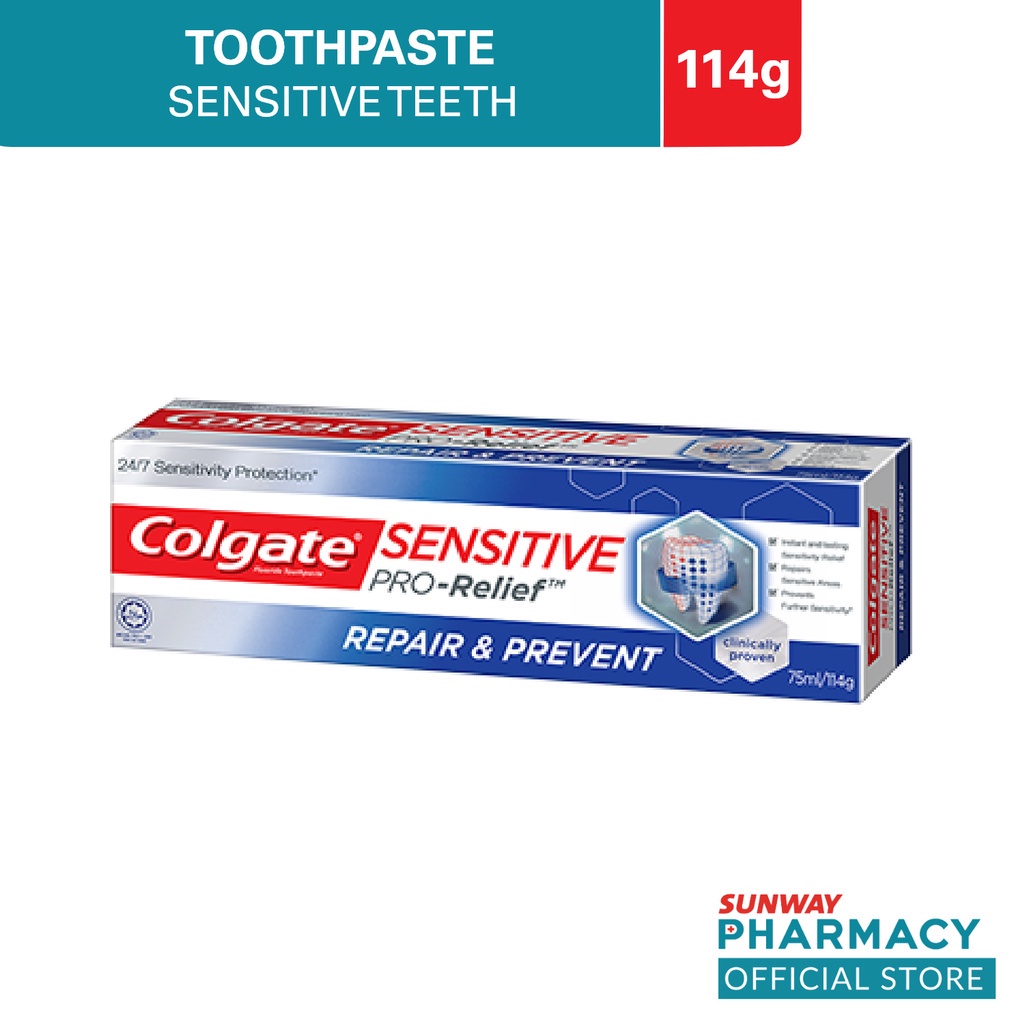 Colgate Toothpaste Sensitive Pro-Relief Repair & Prevent 114g | Shopee ...