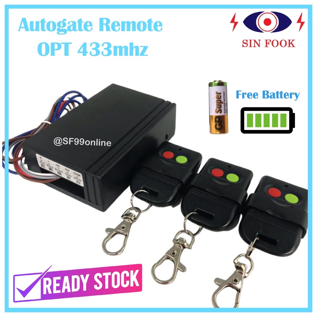 Autogate Gate Wireless Remote Control 2 Channel 433Mhz | Shopee Malaysia