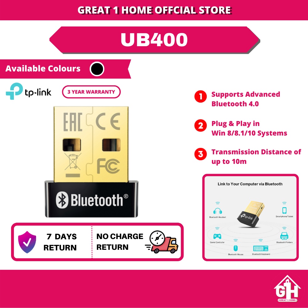 TP-Link UB400 / UB4A / UB500 Wireless Bluetooth 4.0 / 5.0 Nano USB ...