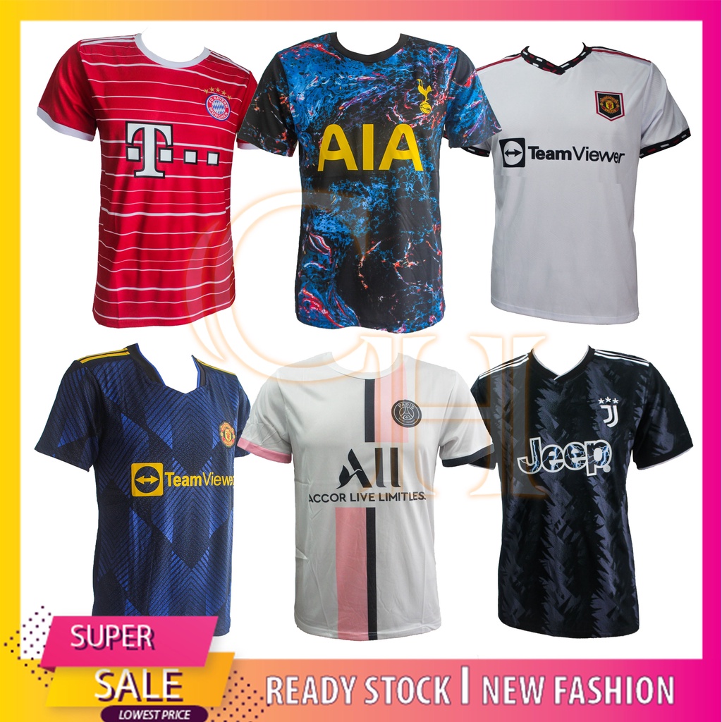 (HARGA BORONG) MEN JERSEY T-SHIRT SOCCER CLUB FOOTBALL NEW SEASON (BAJU ...