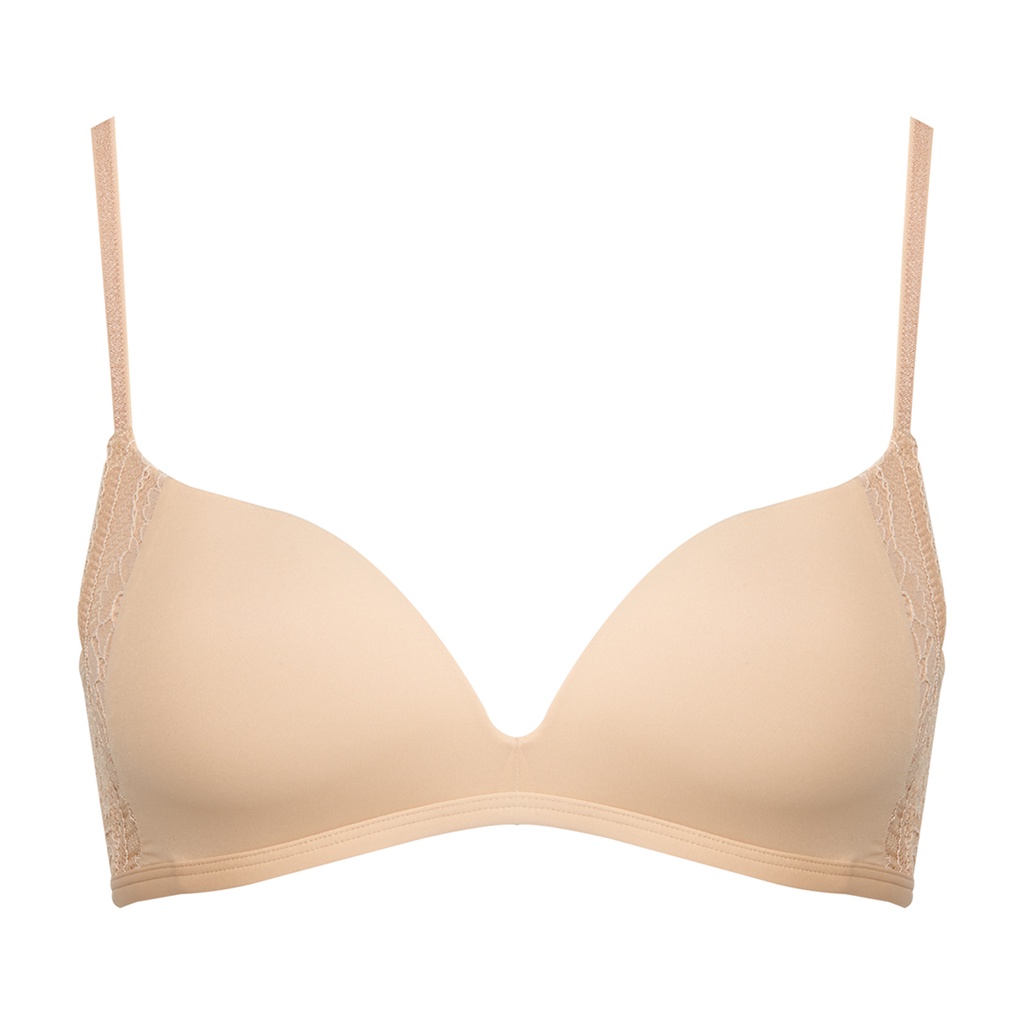 XIXILI peek through lace lined wireless t-shirt bra | Shopee Malaysia