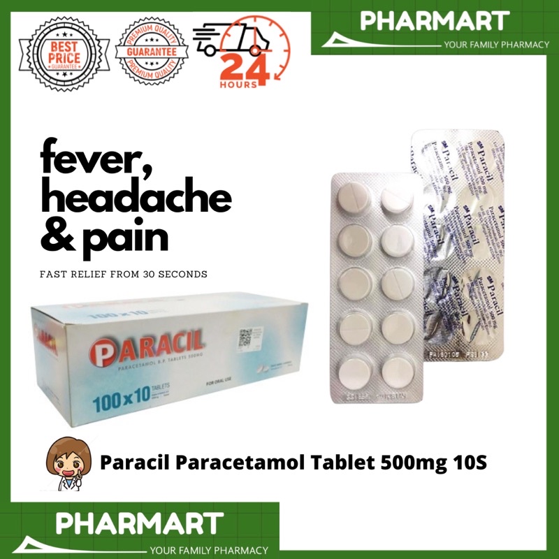 PHARMart PARACIL PARACETAMOL PANADOL 500MG TAB 10S/STRIP | Shopee Malaysia